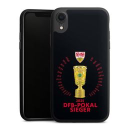 DeinDesign iPhone Xr Handy Premium Silikon H&uuml;lle Handyh&uuml;lle schwarz Case Trophy Official Licensed Product Vfb Stuttgart Silikon Premium Case