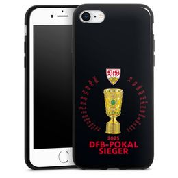 DeinDesign iPhone 8 Handy Slim Case extra d&uuml;nn Silikon Handyh&uuml;lle schwarz H&uuml;lle Vfb Stuttgart Trophy Official Licensed Product Silikon Slim Case