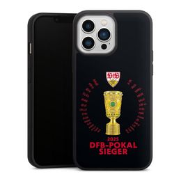 DeinDesign iPhone 13 Pro Max Handy Premium Silikon H&uuml;lle Handyh&uuml;lle schwarz Case Trophy Official Licensed Product Vfb Stuttgart Silikon Premium Case