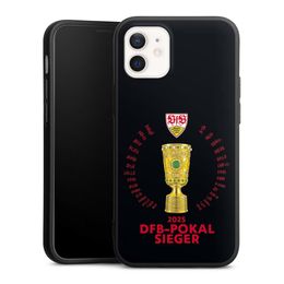 DeinDesign iPhone 12 mini Handy Premium Silikon H&uuml;lle Handyh&uuml;lle schwarz Case Trophy Official Licensed Product Vfb Stuttgart Silikon Premium Case