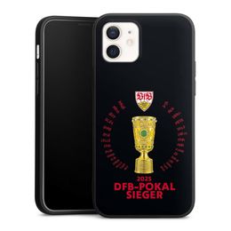 DeinDesign iPhone 12 Handy Premium Silikon H&uuml;lle Handyh&uuml;lle schwarz Case Trophy Official Licensed Product Vfb Stuttgart Silikon Premium Case