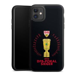 DeinDesign iPhone 11 Handy Premium Silikon H&uuml;lle Handyh&uuml;lle schwarz Case Official Licensed Product Vfb Stuttgart Trophy Silikon Premium Case