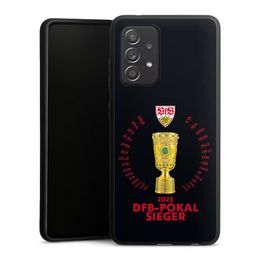 DeinDesign Galaxy A52s 5G Handy Premium Silikon H&uuml;lle Handyh&uuml;lle schwarz Case Official Licensed Product Vfb Stuttgart Trophy Silikon Premium Case