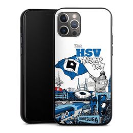 DeinDesign iPhone 12 Pro Handy Silikon H&uuml;lle Case schwarz Handyh&uuml;lle Ascent Hamburger Sv Official Licensed Product