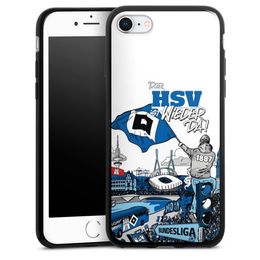 DeinDesign iPhone SE (2020) Handy Slim Case extra d&uuml;nn Silikon Handyh&uuml;lle schwarz H&uuml;lle Ascent Official Licensed Product Hamburger Sv Silikon Slim Case