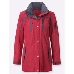 WITT Damen Funktionsjacke wind- und wasserabweisend, rot, Gr&ouml;&szlig;e 48