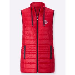 WITT Damen Steppweste mit Glanz-Oberfl&auml;che, rot, Gr&ouml;&szlig;e 38