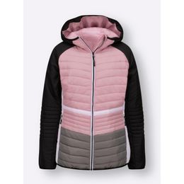 WITT Damen Steppjacke mit elastischen Abschl&uuml;ssen, schwarz-hortensie, Gr&ouml;&szlig;e 36