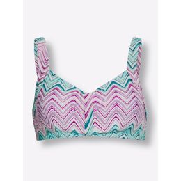 feel good Damen Bikini-Oberteil mit Raffung, topas-magenta-bedruckt, Gr&ouml;&szlig;e 38B