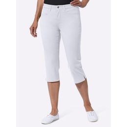 WITT Damen Caprijeans mit seitlichem Dehnbund, wei&szlig;, Gr&ouml;&szlig;e 44