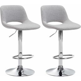 CLP 2er Set Barhocker Camden I Stoff-Bezug
