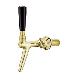 ich-zapfe Zapfhahn, Kompensatorhahn, Bierzapfhahn, Schankhahn aus Chromnickelstahl mit Edelstahl Kompensator, Goldfarben