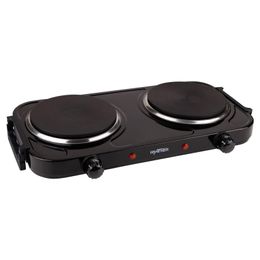 Grafner® Kochplatte doppelt 2000 Watt mit klappbaren Griffen Schwarz KP10880
