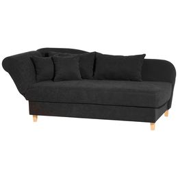 Max Winzer Selma Recamiere mit Armteil links klappbar schwarz