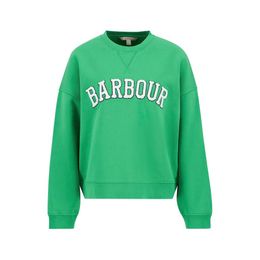 Barbour Sweatshirt 'Silverdale' Damen Gr&ouml;&szlig;e S hellgr&uuml;n / wei&szlig;