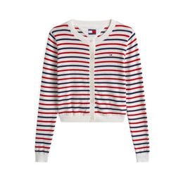 Tommy Jeans Strickjacke 'ESSENTIAL' Damen Gr&ouml;&szlig;e XXS navy / rot / wei&szlig;