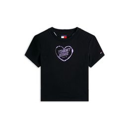 Tommy Jeans T-Shirt 'HEART' Damen Gr&ouml;&szlig;e XL lavendel / schwarz