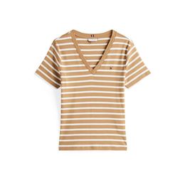 Tommy Hilfiger T-Shirt 'CODY' Damen Größe M braun / weiß