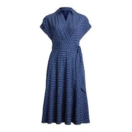 Lauren Ralph Lauren Plus Kleid 'FRATILLIO' Damen Größe 48 navy / weiß Winterkleid