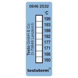testo testoterm Temperaturmessstreifen 161 bis 204 &deg;C Inhalt10 St.
