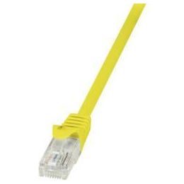 LogiLink CP2097U RJ45 Netzwerkkabel, Patchkabel CAT 6 U/UTP 10.00 m Gelb mit Rastnasenschutz 1 St.