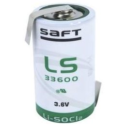 Saft LS 33600 HBG Spezial-Batterie Mono (D) Z-L&ouml;tfahne Lithium 3.6 V 17000 mAh 1 St.