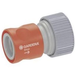 GARDENA 02814-20 2814 Kunststoff Schlauchst&uuml;ck Steckkupplung, 19 mm (3/4) &Oslash; Wasserstop