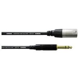 Cordial CFM3MV XLR Adapterkabel [1x XLR-Stecker - 1x Klinkenstecker 6.35 mm] 3.00 m Schwarz