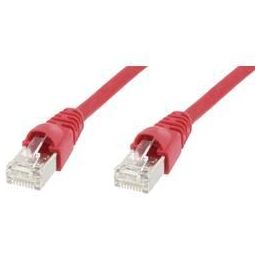 Teleg&auml;rtner 100007975 RJ45 Netzwerkkabel, Patchkabel CAT 6a S/FTP 1.00 m Rot Flammwidrig, mit Rastnasenschutz, Flammwidrig, Halogenfrei, UL-zertifiziert 1 St.