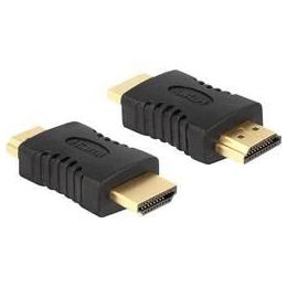 Delock 65508 HDMI Adapter [1x HDMI-Stecker - 1x HDMI-Stecker] Schwarz vergoldete Steckkontakte