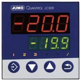 Jumo Quantrol LC300 Temperaturregler L, J, T, K, E, N, S, R, Pt100, Pt1000, KTY Relais 3 A (L x B x H) 80 x 96 x 96 mm
