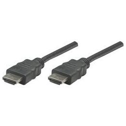Manhattan HDMI Anschlusskabel HDMI-A Stecker, HDMI-A Stecker 1.00 m Schwarz 308816 HDMI-Kabel