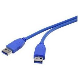 Renkforce USB-Kabel USB 3.2 Gen1 USB-A Stecker, USB-A Stecker 1.00 m Blau vergoldete Steckkontakte RF-4369446