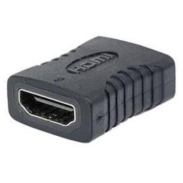 Manhattan 353465 HDMI Adapter [1x HDMI-Buchse - 1x HDMI-Buchse] Schwarz vergoldete Steckkontakte 0 m