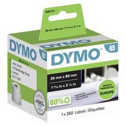 DYMO Etiketten Rolle 1983172 1983172 89 x 36 mm Papier Wei&szlig; 260 St. Permanent haftend Versand-Etiketten