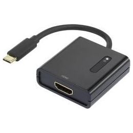 Renkforce RF-4472892 USB / HDMI Adapter [1x USB-C&reg; Stecker - 1x HDMI-Buchse] Schwarz vergoldete Steckkontakte 15.00 cm
