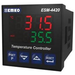 Emko ESM-4420 2-Punkt, P, PI, PD, PID Temperaturregler J, K, R, S, T, Pt100 -200 bis 1700 &deg;C Relais 5 A, SSR (L x B x H) 95 x 48 x 48 mm