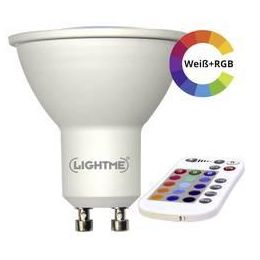 LightMe LM85190-2 LED EEK G (A - G) GU10 Reflektor 4.5 W = 28 W RGBW (&Oslash; x L) 50 mm x 57 mm colorchanging, dimmbar, inkl. Fernbedienung 1 St.