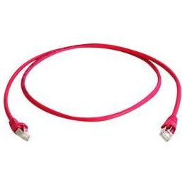 Teleg&auml;rtner RJ45 (gekreuzt) Netzwerk Anschlusskabel CAT 6a S/FTP 1.00 m Rot Flammwidrig, Halogenfrei