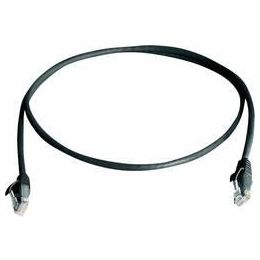 Teleg&auml;rtner 100008781 RJ45 Netzwerkkabel, Patchkabel CAT 5e U/UTP 5.00 m Schwarz Flammwidrig, Halogenfrei 1 St.