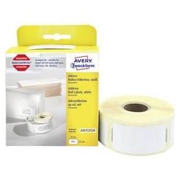 Avery-Zweckform Etiketten Rolle Kompatibel ersetzt DYMO 11352, S0722520 54 x 25 mm Papier Wei&szlig; 500 St. Permanent haftend Adress-Etiketten AS0722520