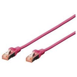 Digitus DK-1644-020/MG RJ45 Netzwerkkabel, Patchkabel CAT 6 S/FTP 2.00 m Magenta Halogenfrei, verdrillte Paare 1 St.