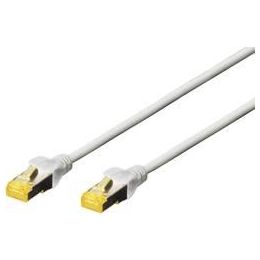Digitus DK-1644-A-0025 RJ45 Netzwerkkabel, Patchkabel CAT 6a S/FTP 0.25 m Grau Halogenfrei, verdrillte Paare, mit Rastnasenschutz, Flammwidrig 1 St.