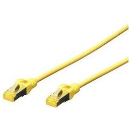 Digitus DK-1644-A-005/Y RJ45 Netzwerkkabel, Patchkabel CAT 6a S/FTP 0.50 m Gelb Halogenfrei, verdrillte Paare, mit Rastnasenschutz, Flammwidrig 1 St.