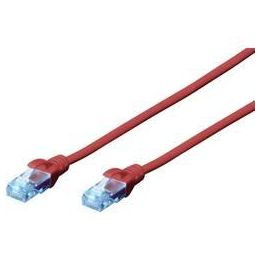 Digitus DK-1512-020/R RJ45 Netzwerkkabel, Patchkabel CAT 5e U/UTP 2.00 m Rot verdrillte Paare 1 St.