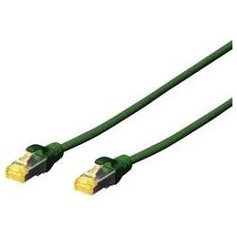 Digitus DK-1644-A-010/G RJ45 Netzwerkkabel, Patchkabel CAT 6a S/FTP 1.00 m Gr&uuml;n Halogenfrei, verdrillte Paare, mit Rastnasenschutz, Flammwidrig 1 St.