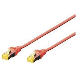 Digitus DK-1644-A-020/R RJ45 Netzwerkkabel, Patchkabel CAT 6a S/FTP 2.00 m Rot Halogenfrei, verdrillte Paare, mit Rastnasenschutz, Flammwidrig 1 St.