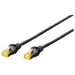 Digitus DK-1644-A-050/BL RJ45 Netzwerkkabel, Patchkabel CAT 6a S/FTP 5.00 m Schwarz Halogenfrei, verdrillte Paare, mit Rastnasenschutz, Flammwidrig 1 St.