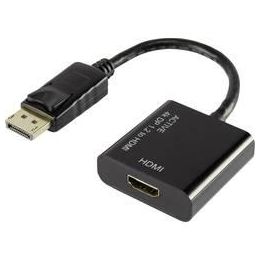 Renkforce RF-4222524 DisplayPort / HDMI Adapter [1x DisplayPort Stecker - 1x HDMI-Buchse] Schwarz vergoldete Steckkontakte 10.00 cm