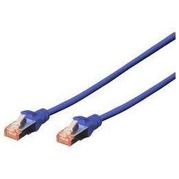 Digitus DK-1644-030/B RJ45 Netzwerkkabel, Patchkabel CAT 6 S/FTP 3.00 m Blau Halogenfrei, verdrillte Paare, mit Rastnasenschutz, Flammwidrig 1 St.